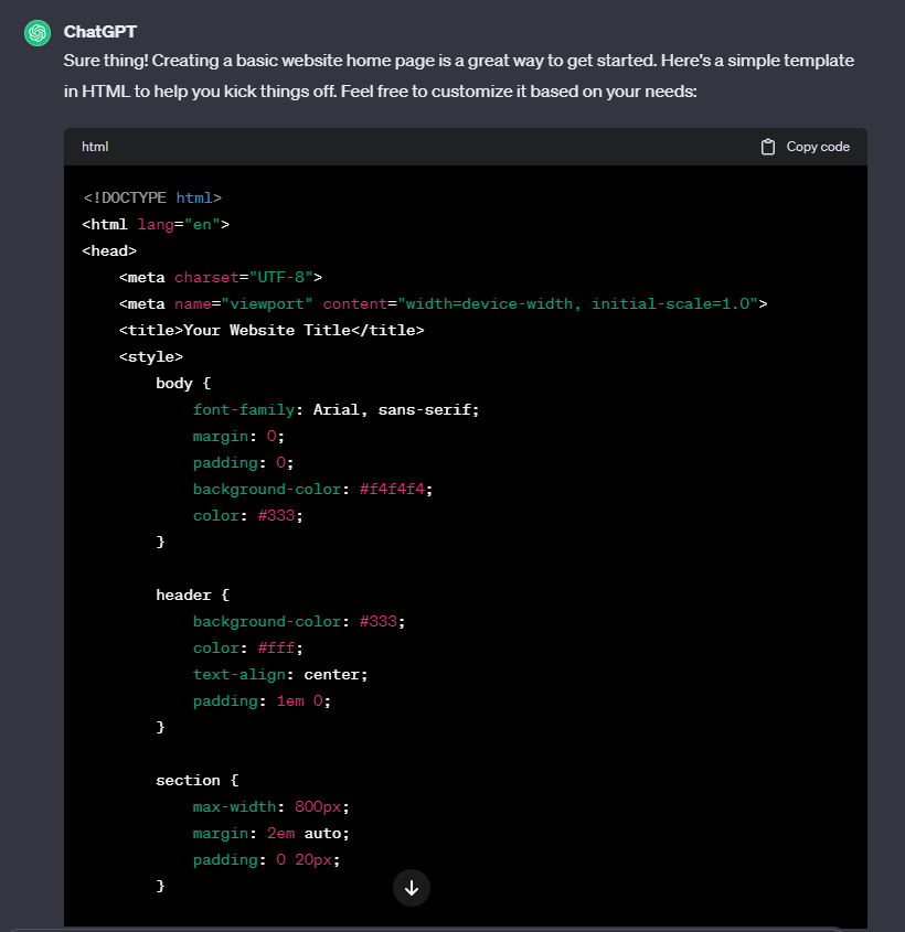 Can ChatGPT Create a Website? - Content @ Scale