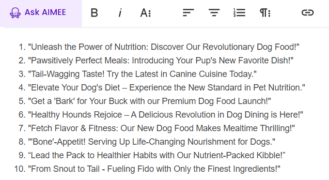 Running out of ideas for your newsletter headlines? BrandWell ‘s AIMEE ...